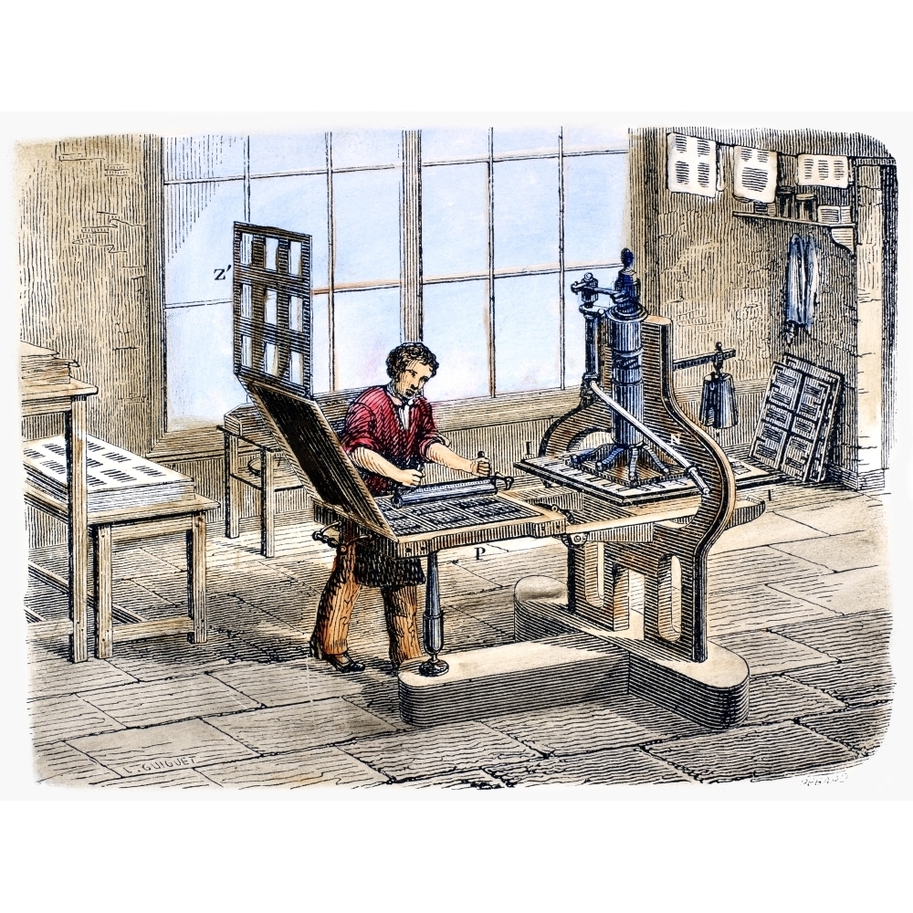 Printing Press C1805. Ncharles Stanhope'S Stereotype Press An Iron Hand ...