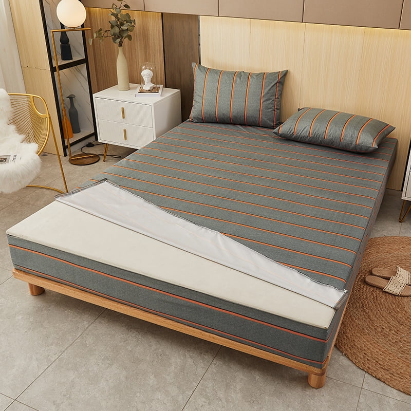 Printing Waterproof Mattress Cover with Zipper Queen Twin Bed Fitted ...