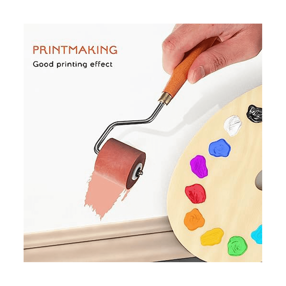 Printmaking Brayer Rubber Brayer Roller Paint Brush Ink Applicator Art ...