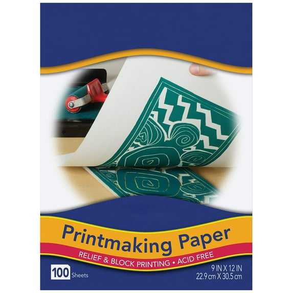 Printmaking Paper, 100 Sheets Heavyweight Acid Free Paper, 9x12 Inch ...