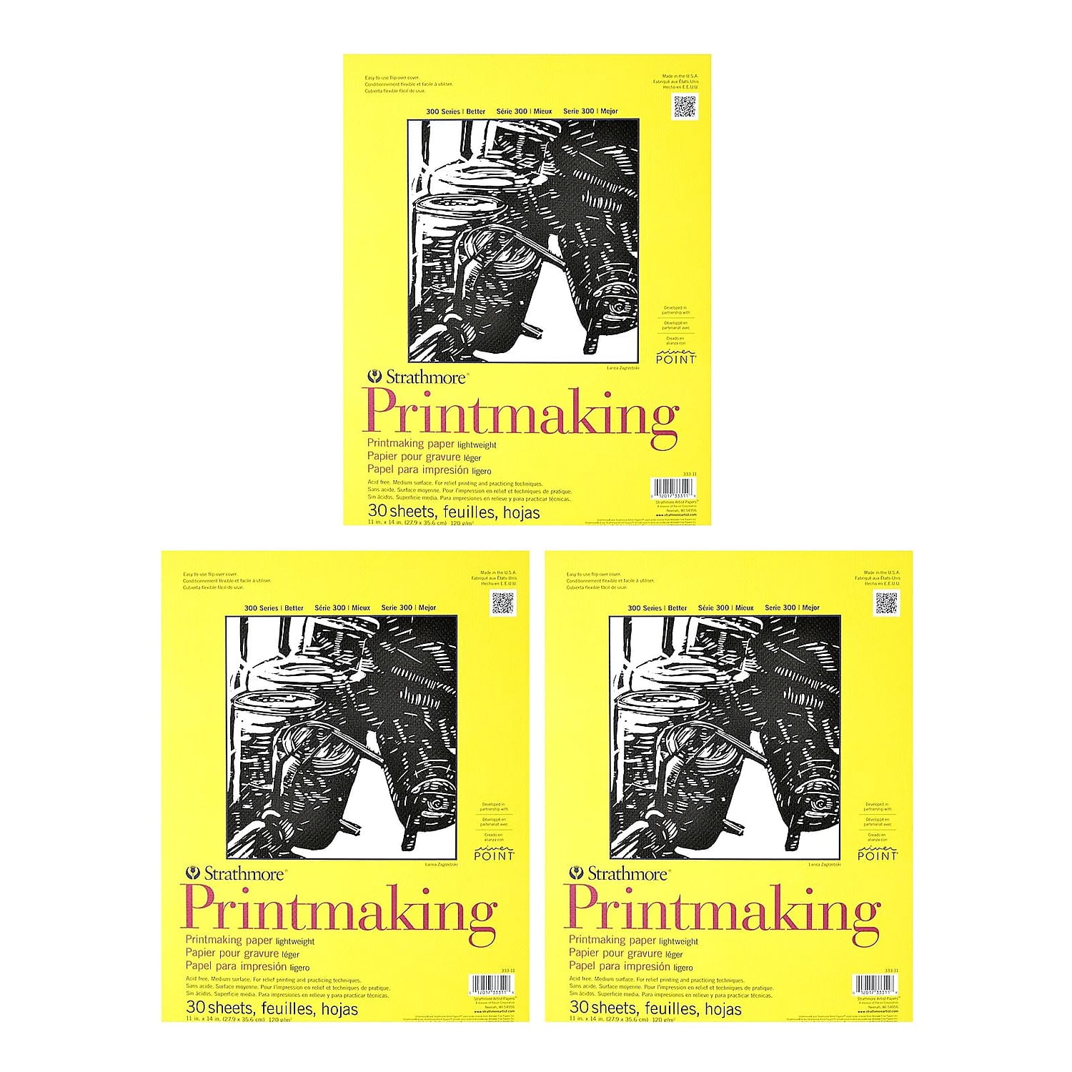 Printmaking Paper Pads 11 in. x 14 in., 30 sheets (pack of 3) - Walmart.com