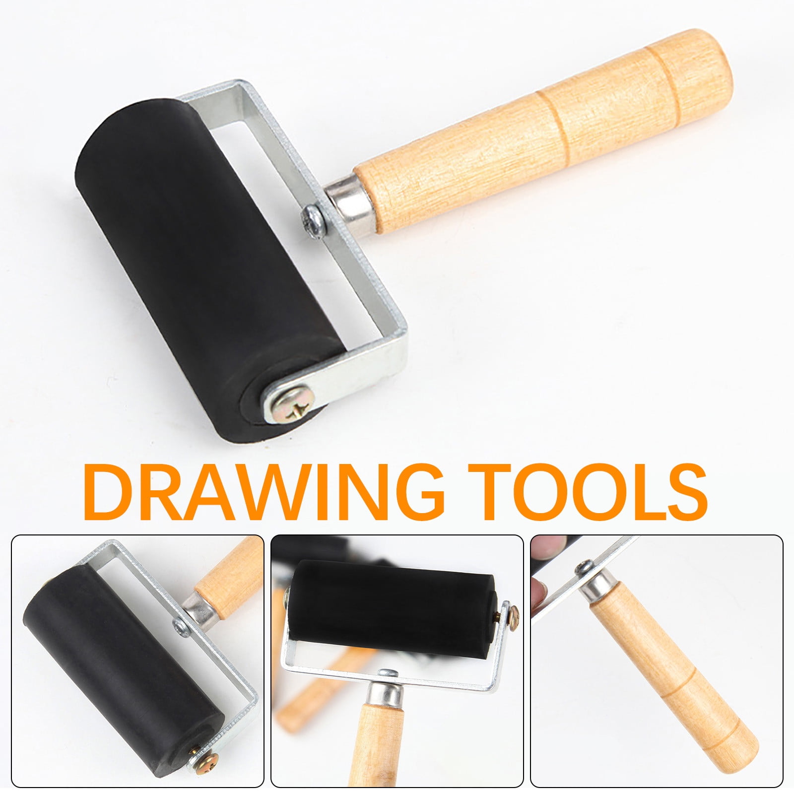 Printmaking Roller Tool 6cm Rubber Brayer | Art Supplies Ink Roller ...