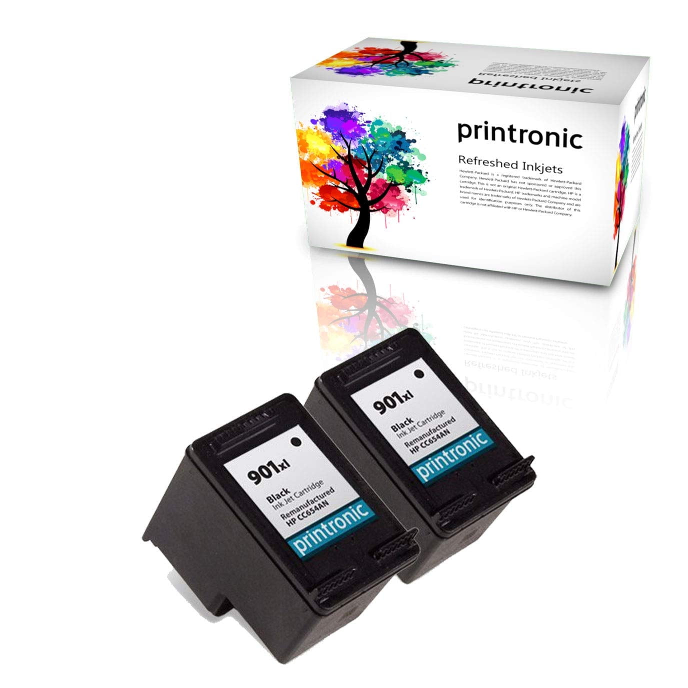 Compatible Ink Cartridge PTHP901XLBK2PK HP Officejet 4500 J4580 J4660 ...