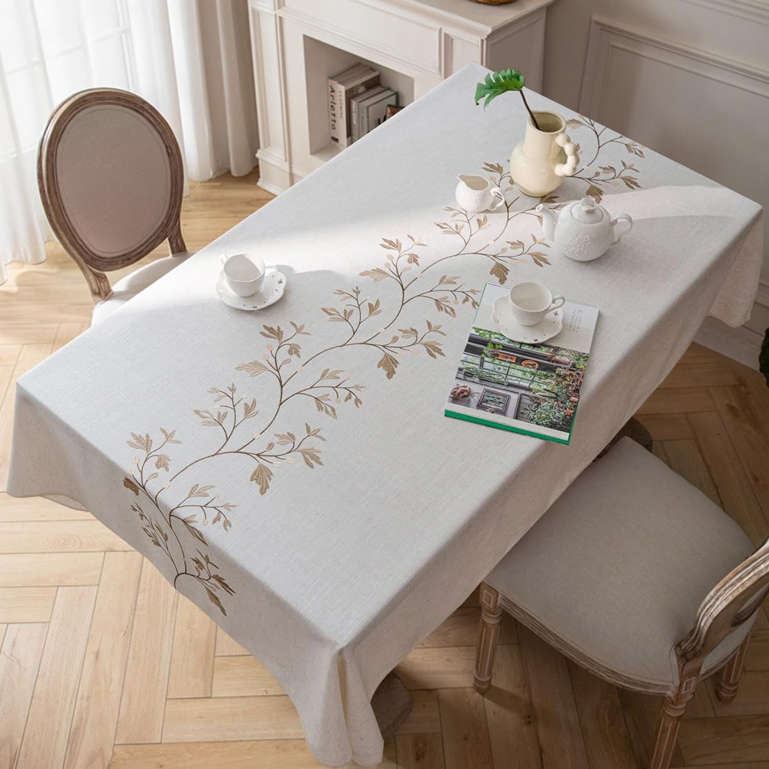 Prints Table Cloth Rectangle Table 60x84 inch Linen Wrinkle Free ...
