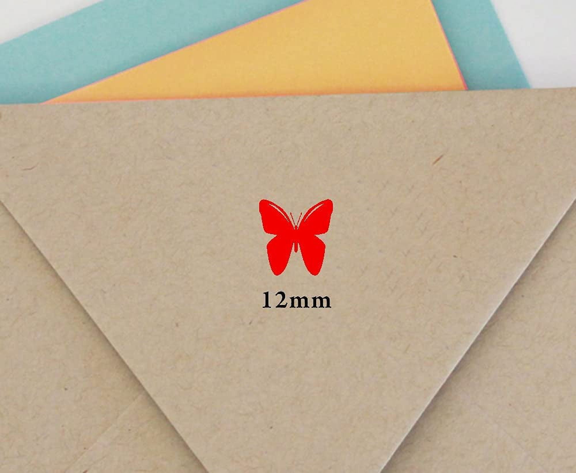 Printtoo BUTTERFLY Self Inking Mini Rubber Stamp Colop Round Decorative ...