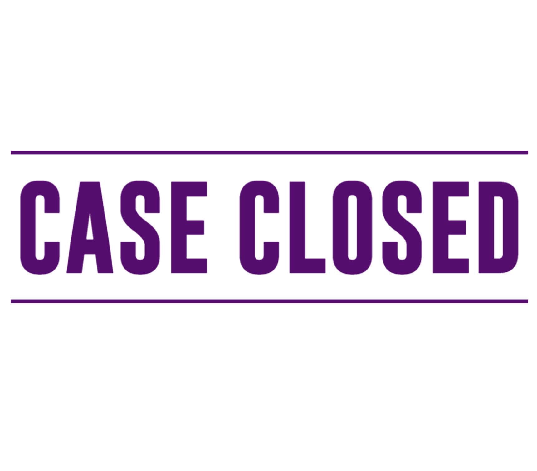 Printtoo Case Closed Self Inking Rubber Stamp Pre-Inked Office Stamp ...