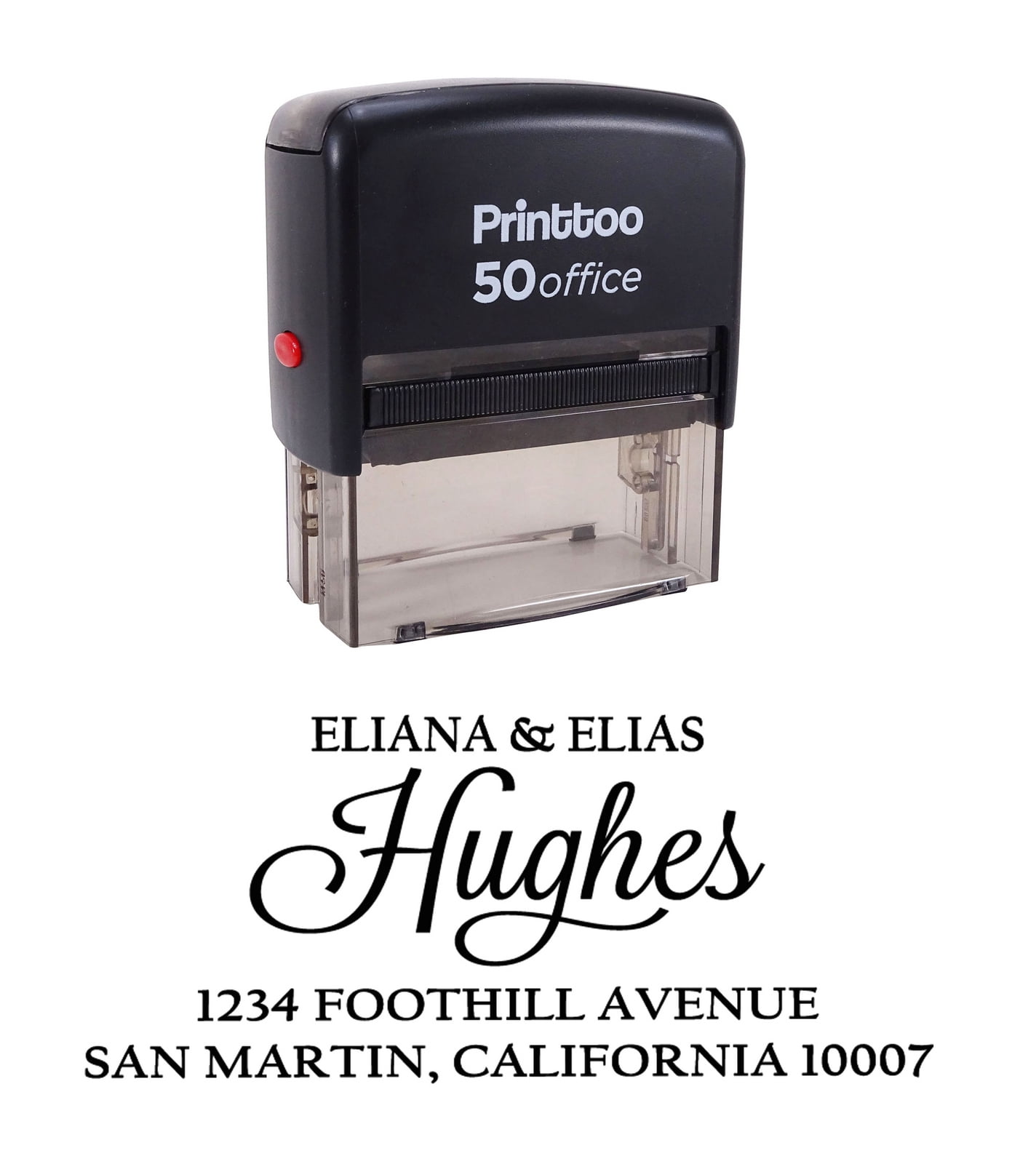 Printtoo Custom Return Address Rubber Stamp Personalized Calligraphy ...