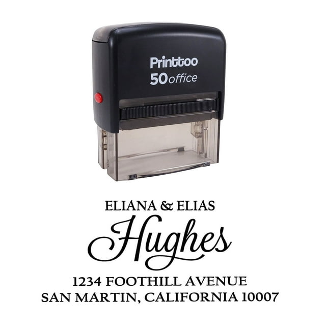Printtoo Custom Return Address Rubber Stamp Personalized Calligraphy ...