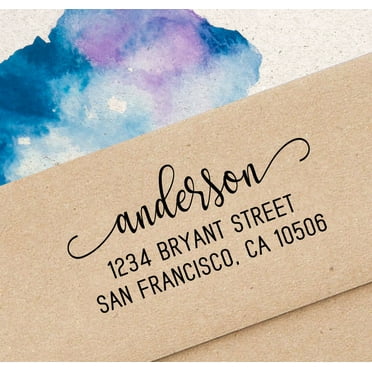 Printtoo Custom Return Address Rubber Stamp Personalized Calligraphy ...