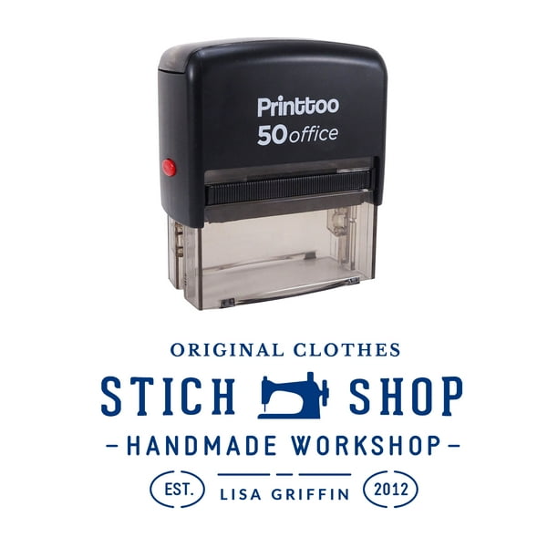 Printtoo Custom Text Self Inking Shop Address Personalized Sewing Logo ...