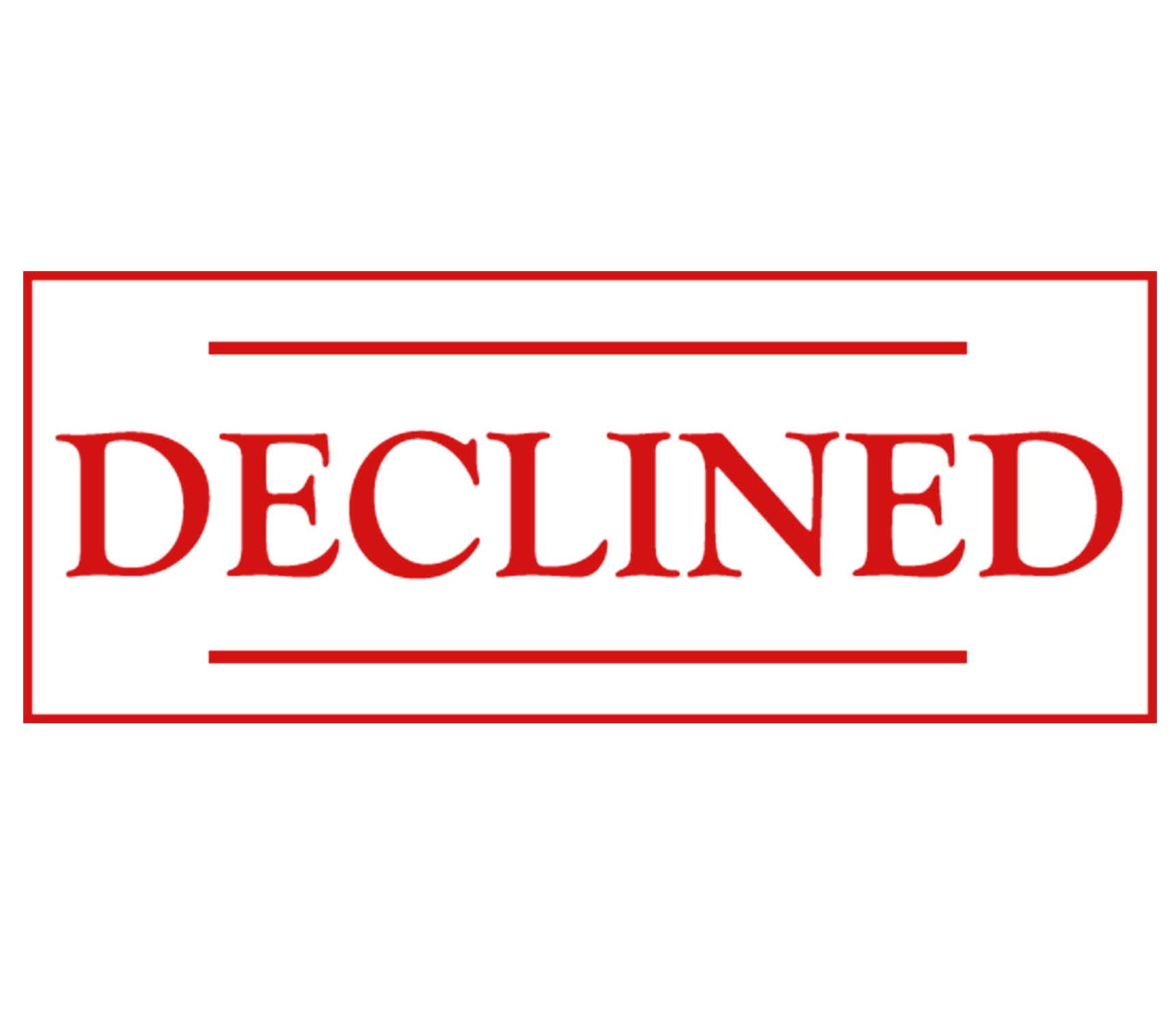 Printtoo Declined Self Inking Rubber Stamp Pre-Inked Office Stamp- Home ...