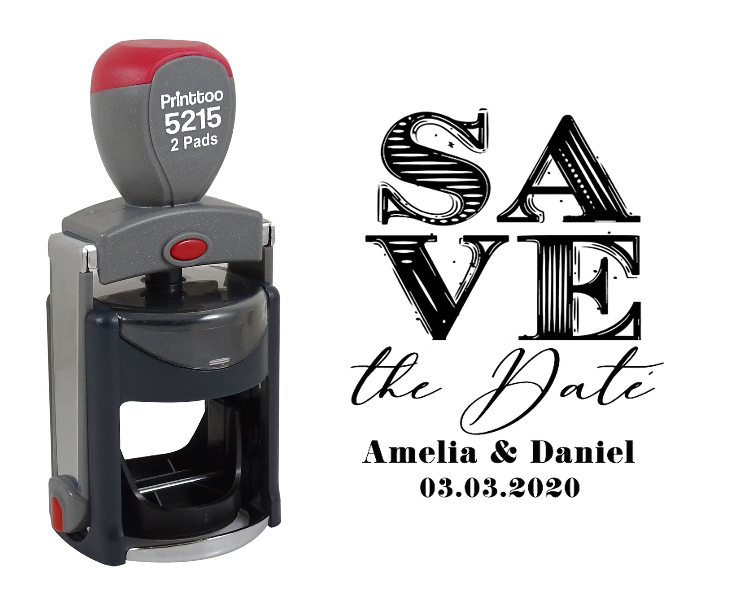 Printtoo Dial-A-Word Date Stamp 12 Phrase Dater Rubber Stamp Office ...