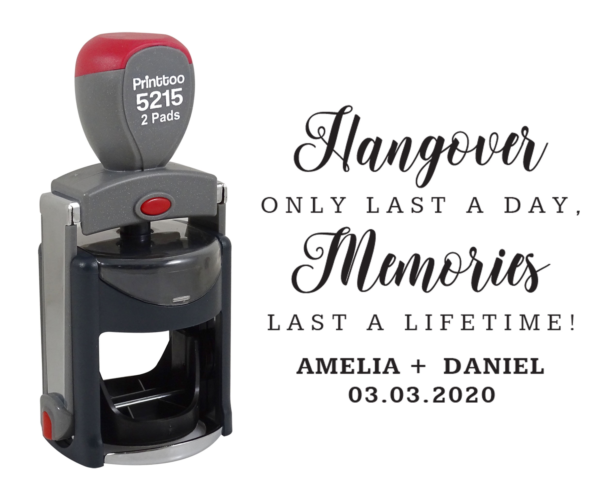 Printtoo ENTERED Self Inking Rubber Stamp Office Stationary Stamp - Red ...