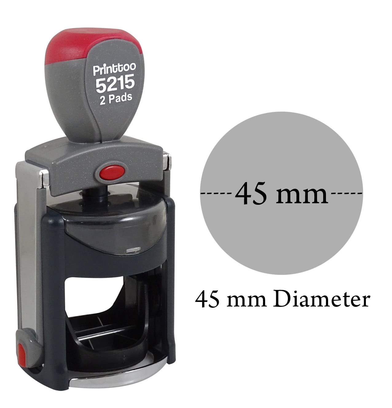 Printtoo Heavy Duty Round Custom Text/Logo Rubber Stamp Self Inking ...