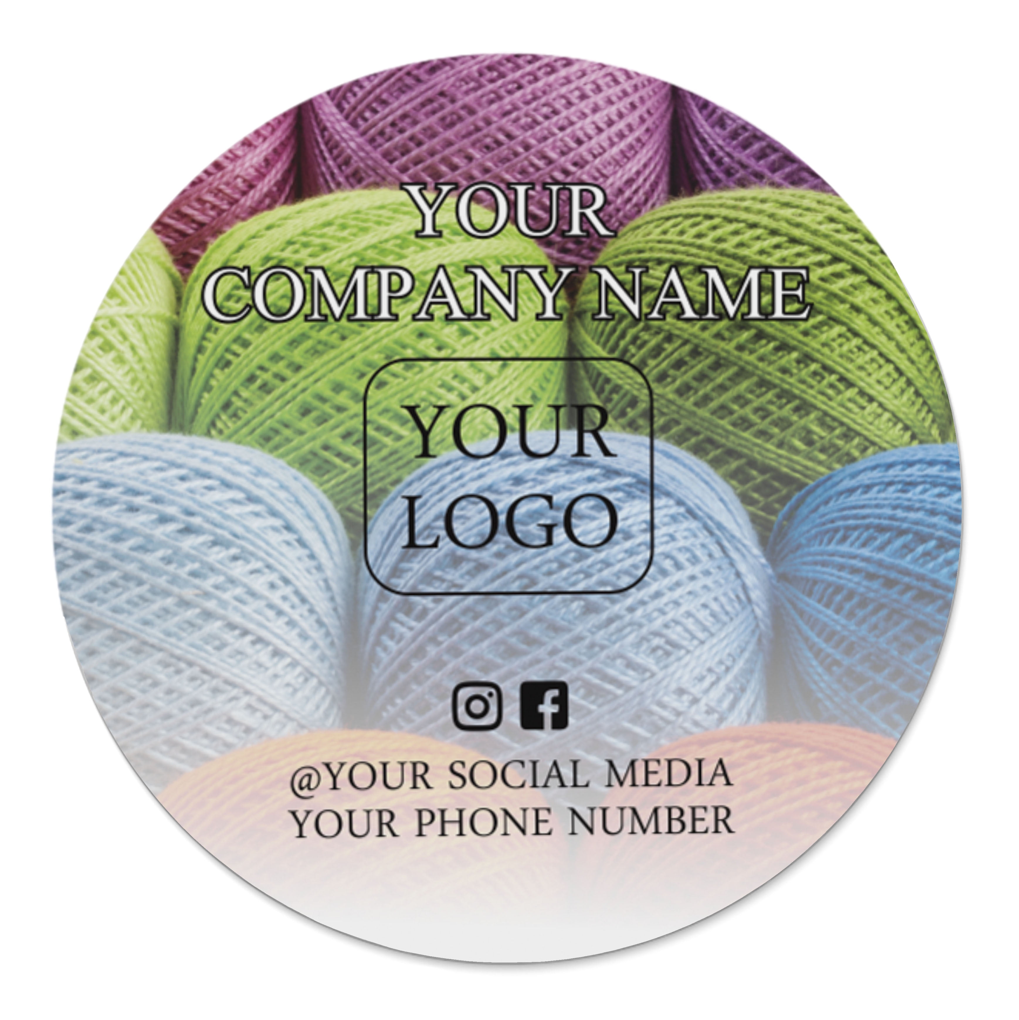 Printtoo Label Stickers for Small Business -100 RoundCustom Vinyl ...