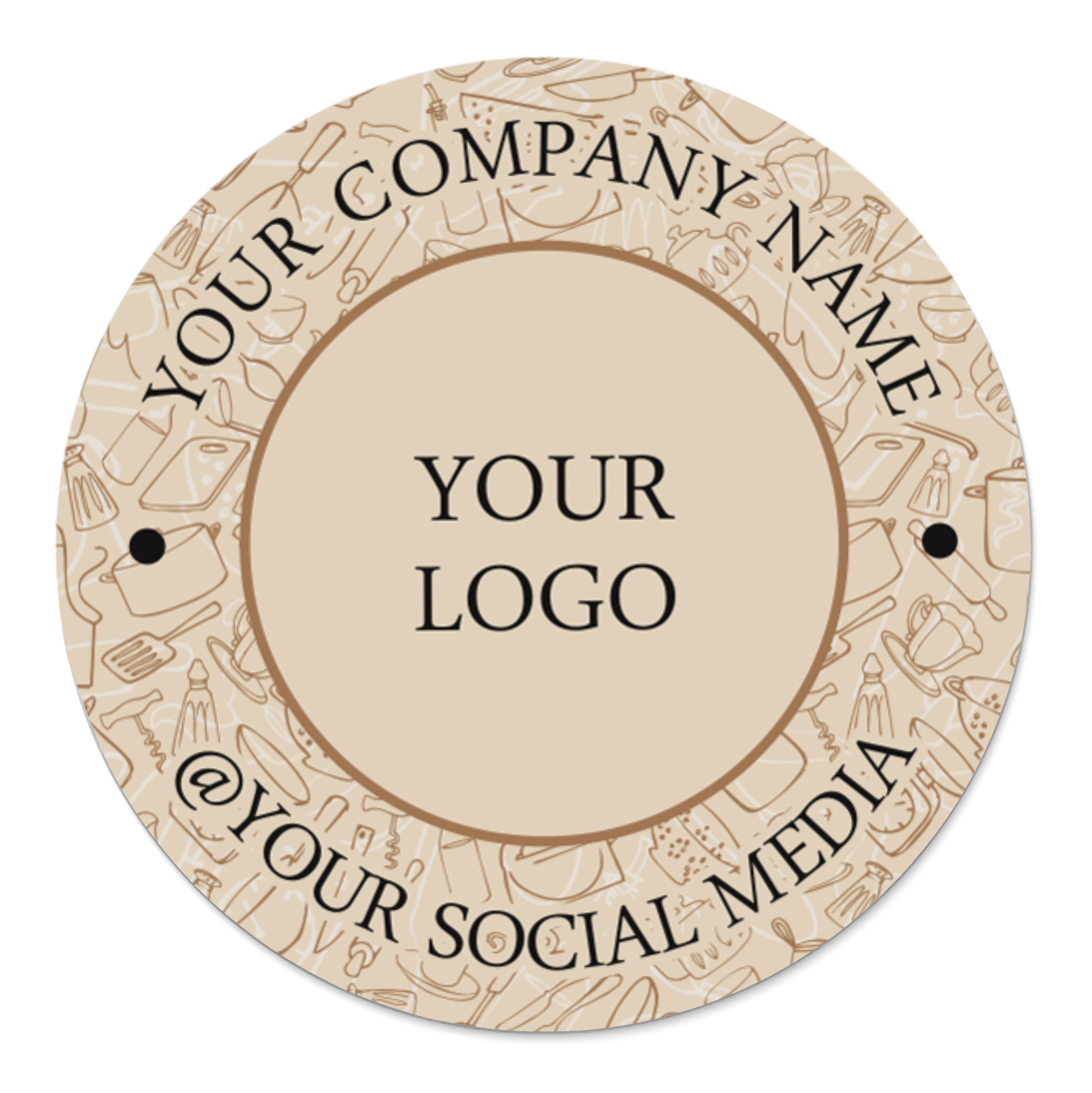 Printtoo Label Stickers for Small Business -100 RoundCustom Vinyl ...