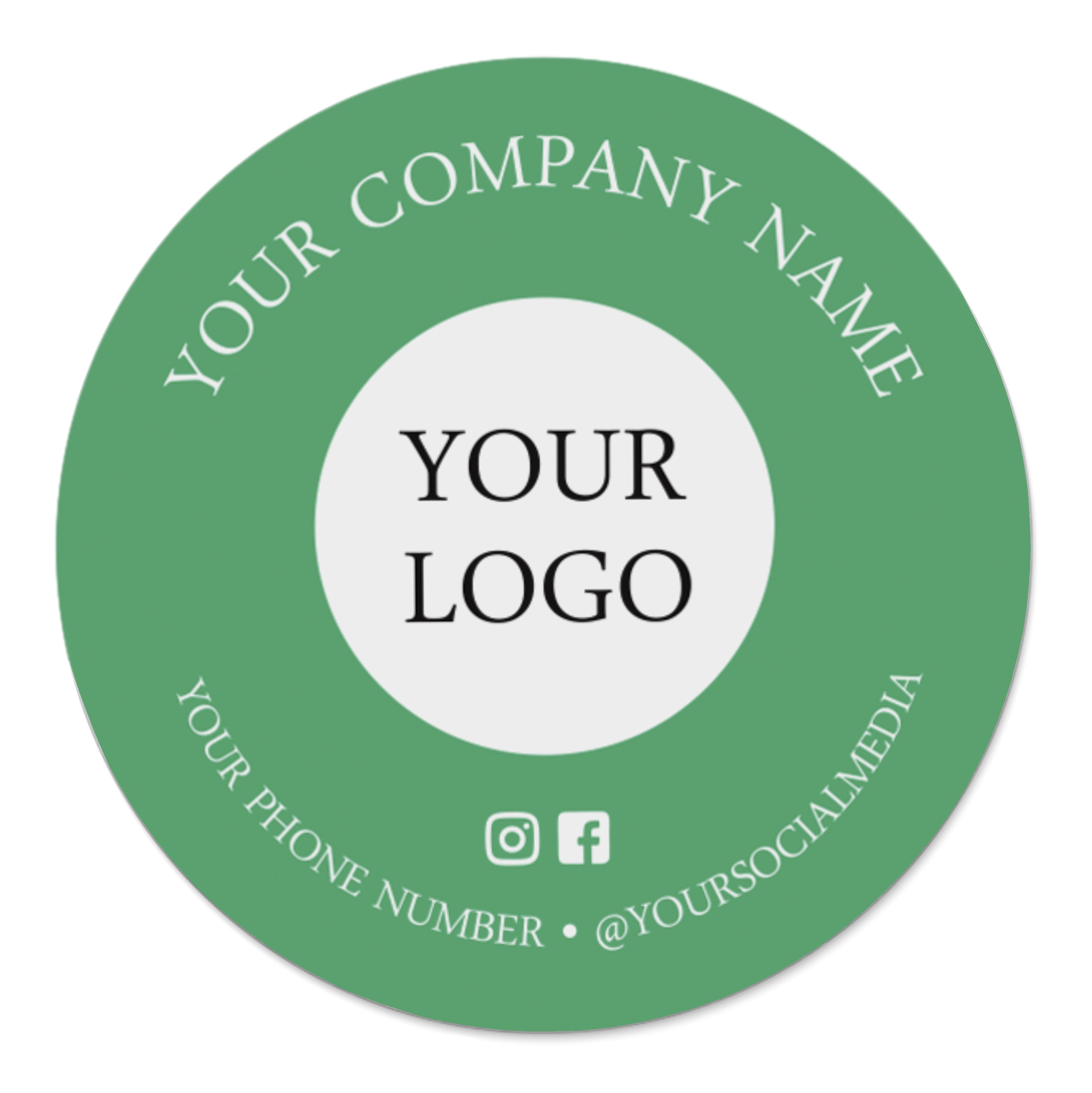 Printtoo Label Stickers for Small Business -50 RoundCustom Vinyl ...