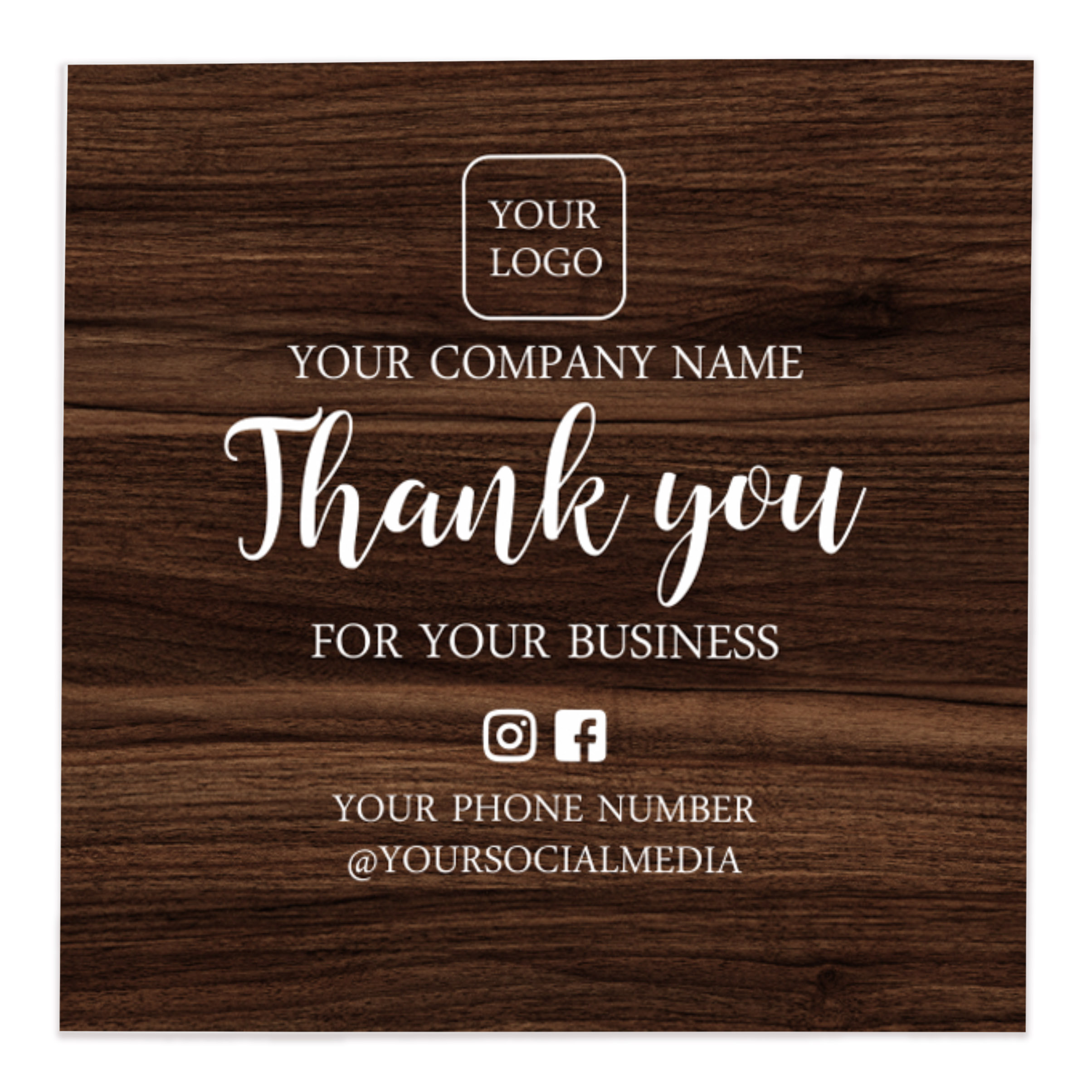 Printtoo Label for Small Business-100 SquareCustom VinylPersonalized ...