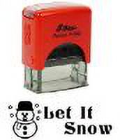 Printtoo Let It Snow Self Inking Rubber Stamp Pre,Inked Office Stamp ...