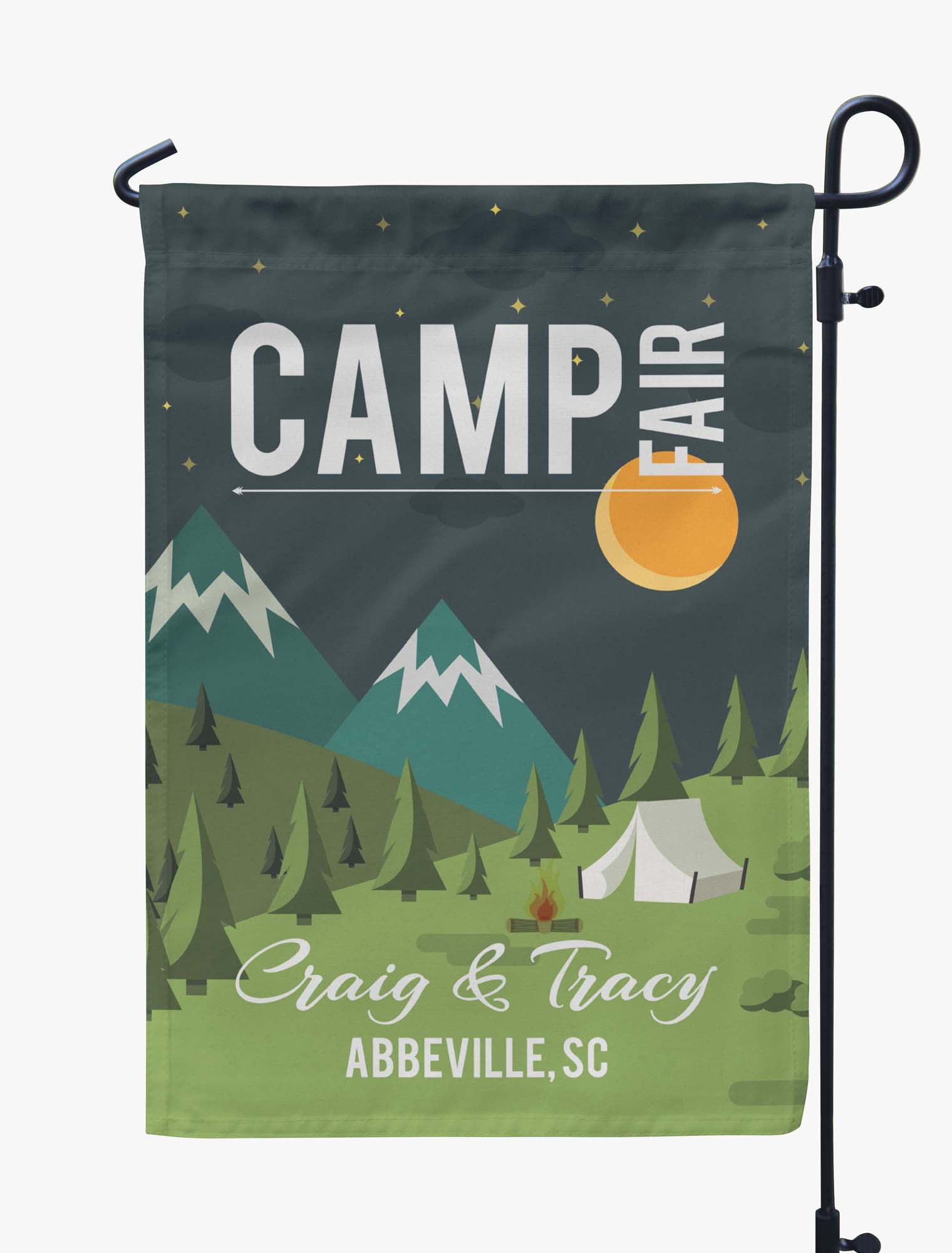 Printtoo Multicolor Camp Fair Campsite Camping Flags For Campers ...