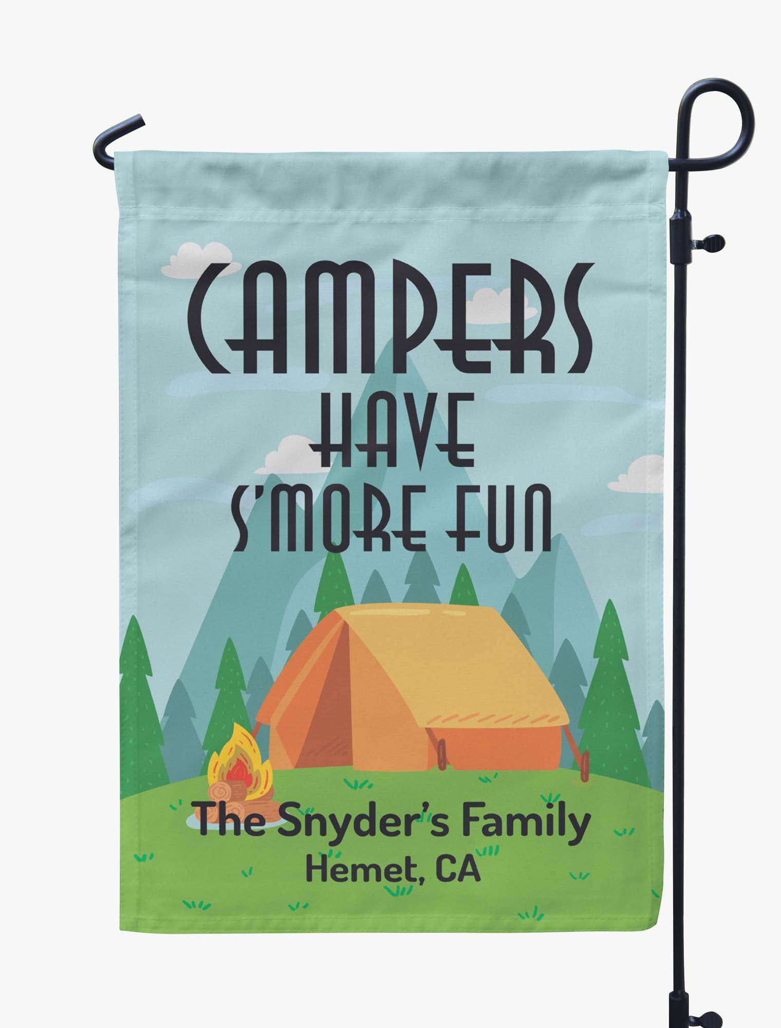 Printtoo Multicolor Campers Have S'more Fun Campsite CampingFlagCustom ...