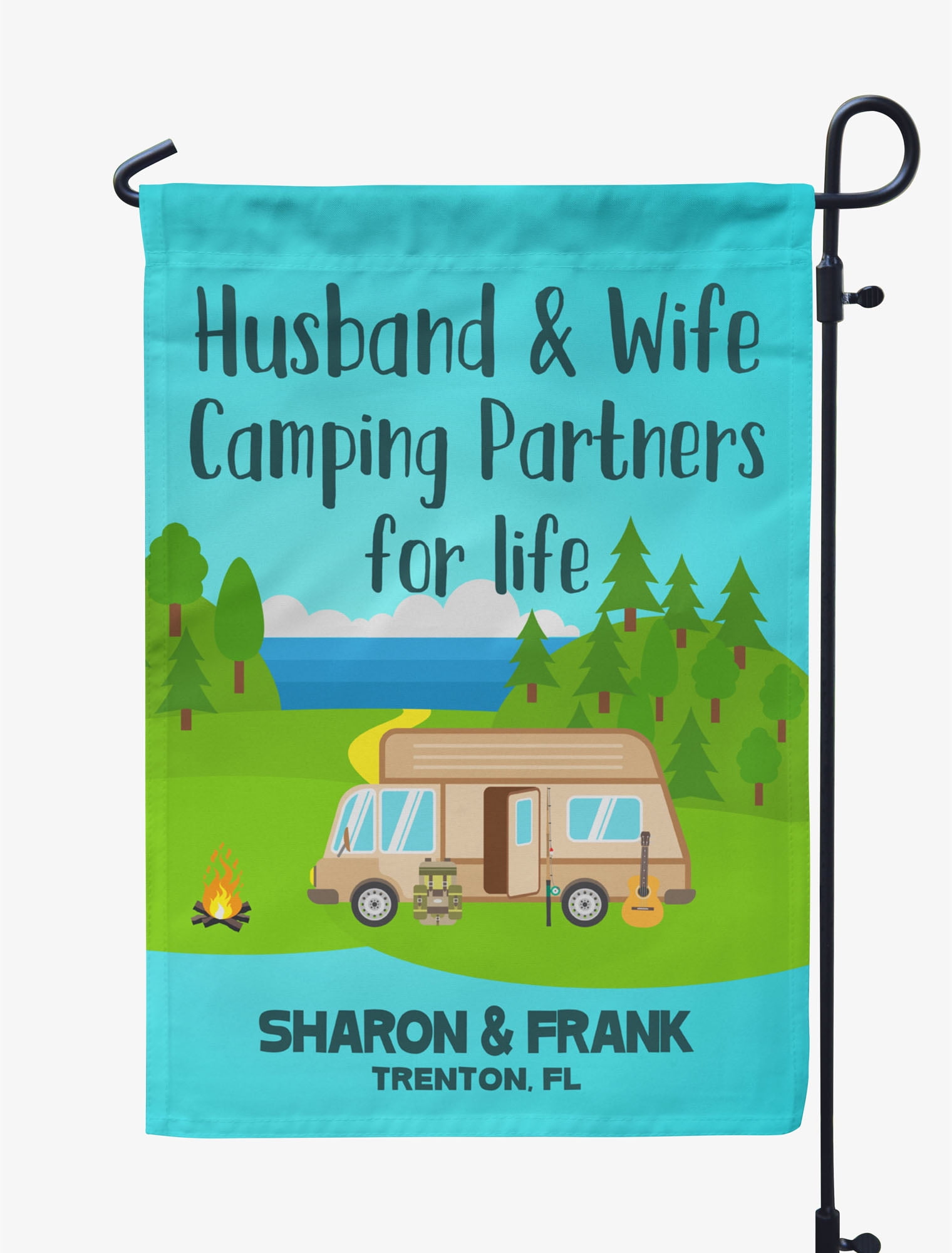 Printtoo Multicolor Husband & Wife Camping Partners For Life Caravans ...