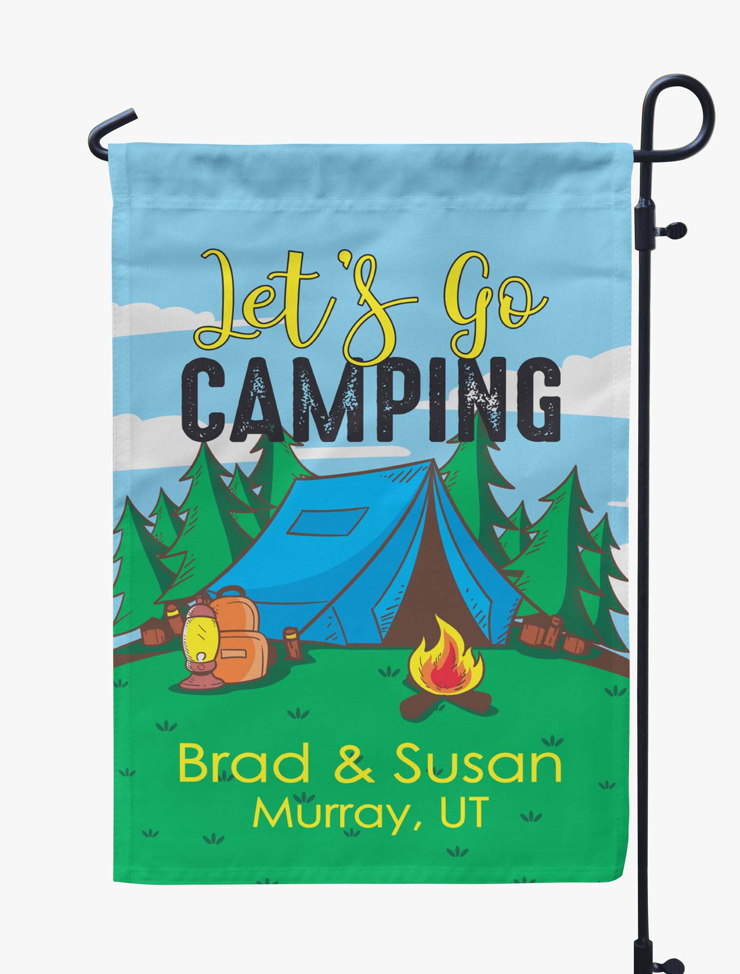 Printtoo Multicolor Let's Go Camping Campsite Personalized Camping ...