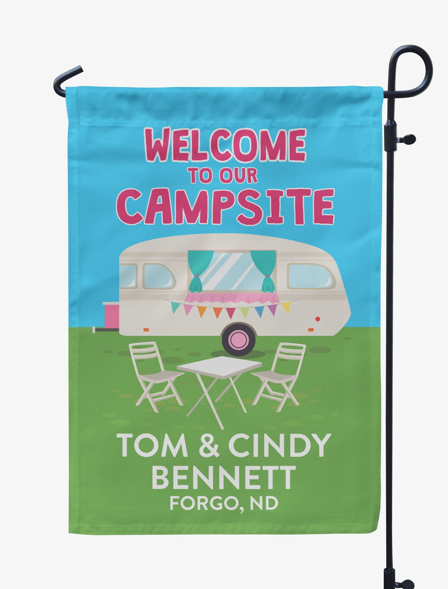 Printtoo Multicolor Welcome To Our Campsite Motorhome Personalized ...