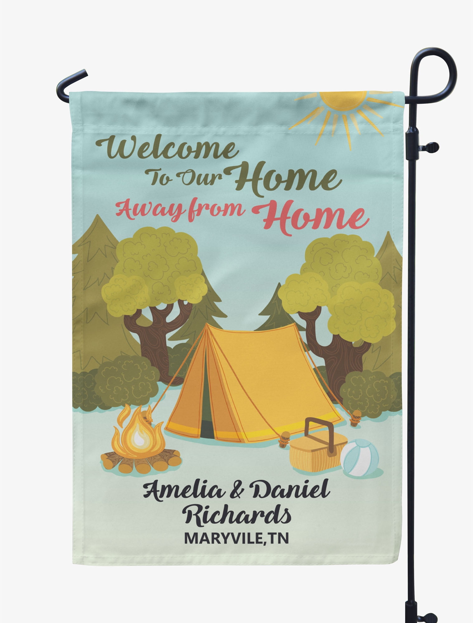 Printtoo Multicolor Welcome To Our Home Away From Home Campsite ...