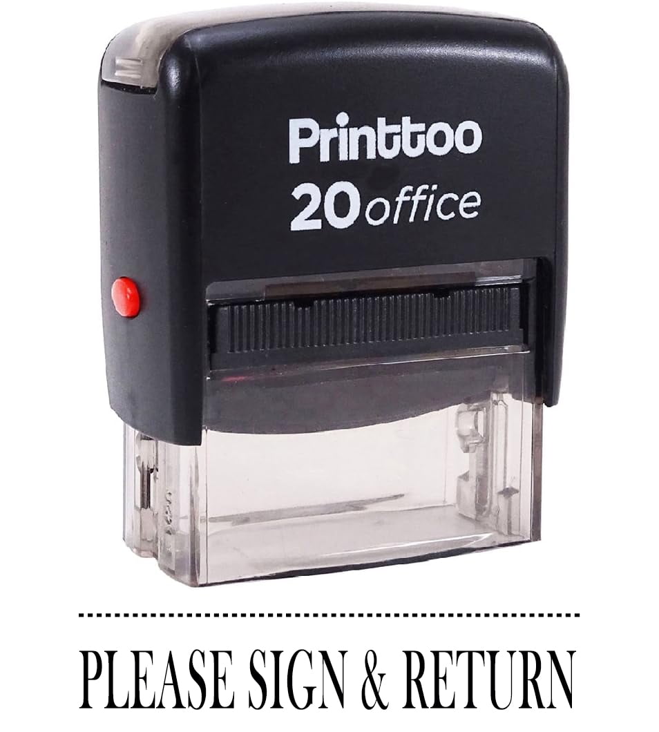 Printtoo Office Stationary PLEASE SIGN & RETURN Self Inking Rubber ...