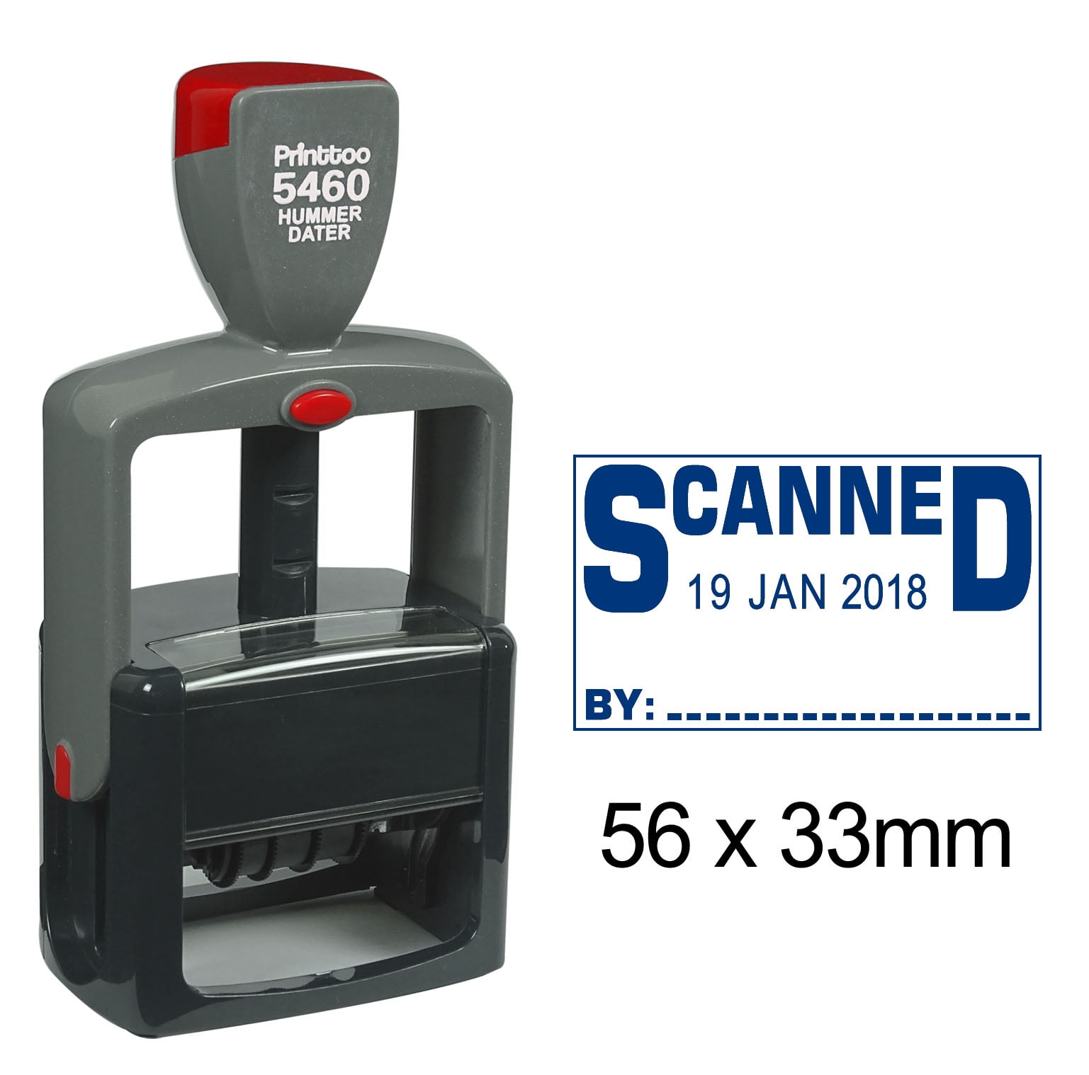 Printtoo Office Stationery Heavy Duty Stamp With Scanned By Text Date ...