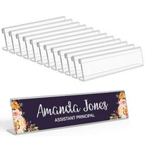 Azar 2" x 6" Double Sided Acrylic Nameplates Clear 10/Pack 192801 ...