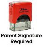 Printtoo Parent Signature Required Self Inking Rubber Stamp Pre,Inked ...