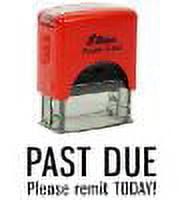 Printtoo Past Due Please Remit Self Inking Rubber Stamp Pre,Inked ...