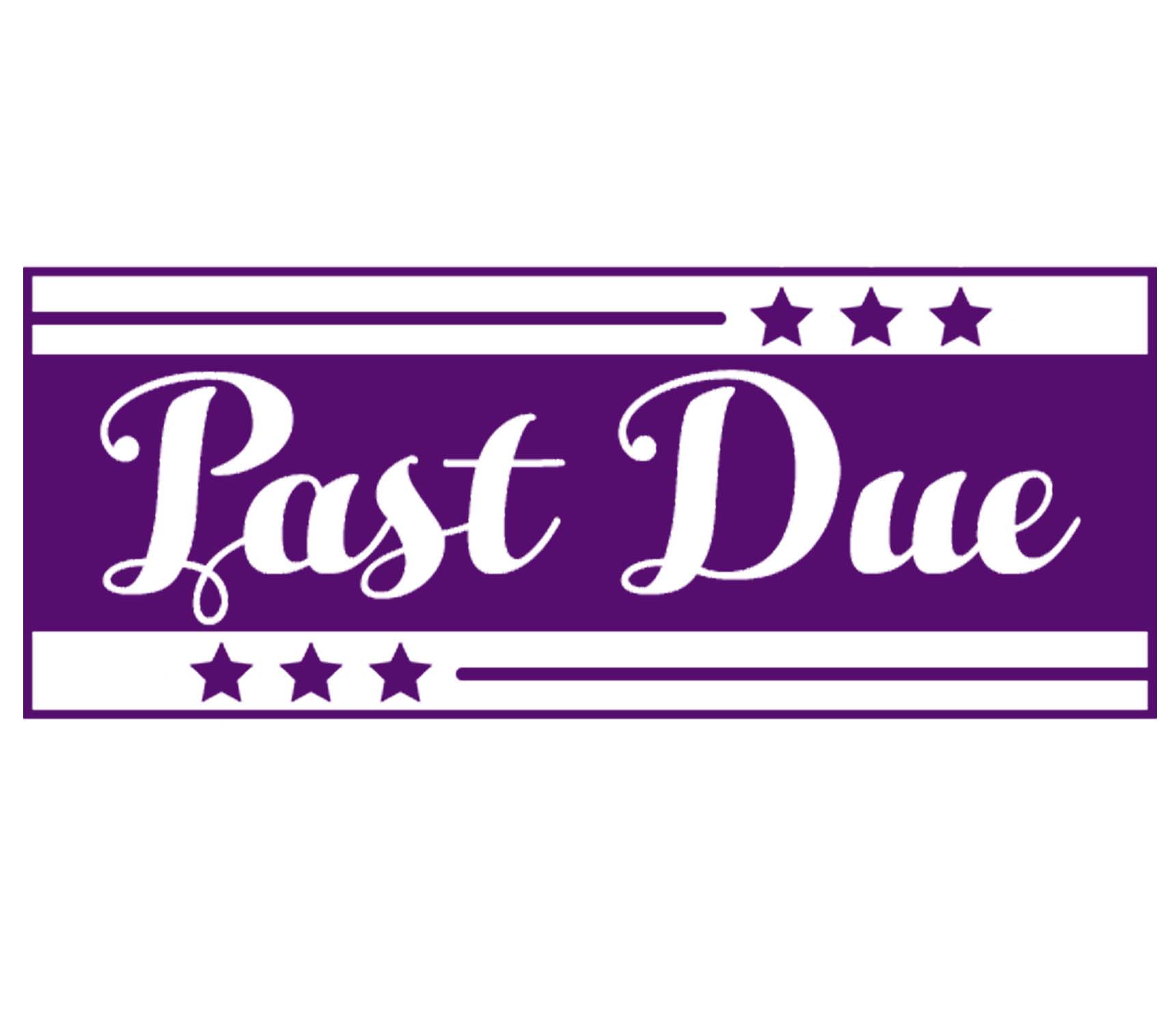 Printtoo Past Due Self Inking Rubber Stamp Pre-Inked Office Stamp- Home ...