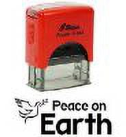 Printtoo Peace On Earth Self Inking Rubber Stamp Pre,Inked Office Stamp ...
