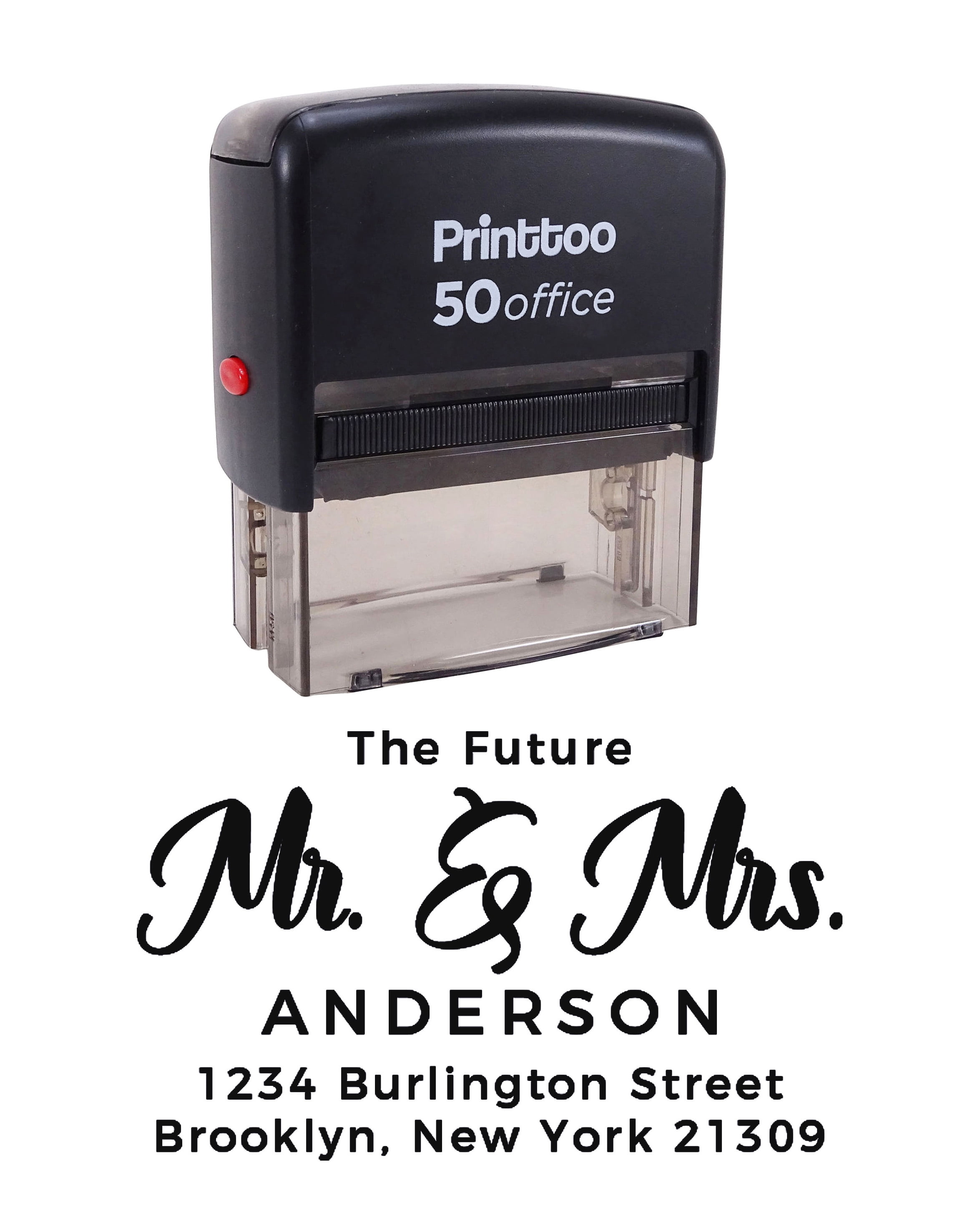 Printtoo Personalized Black Self Inking Address Favor Stamp Custom ...