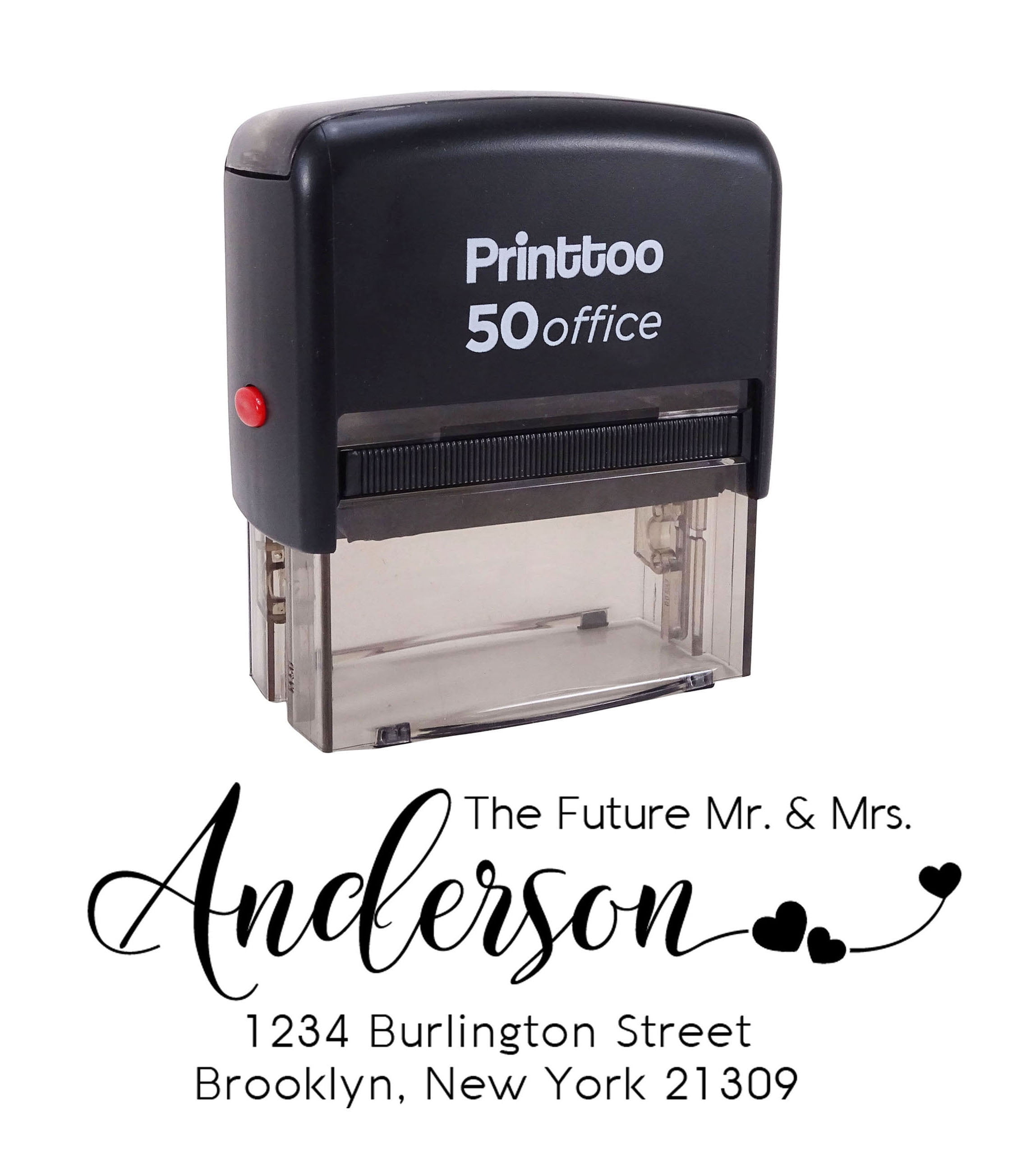Printtoo Personalized Black Self Inking Address Stamp Custom Future ...