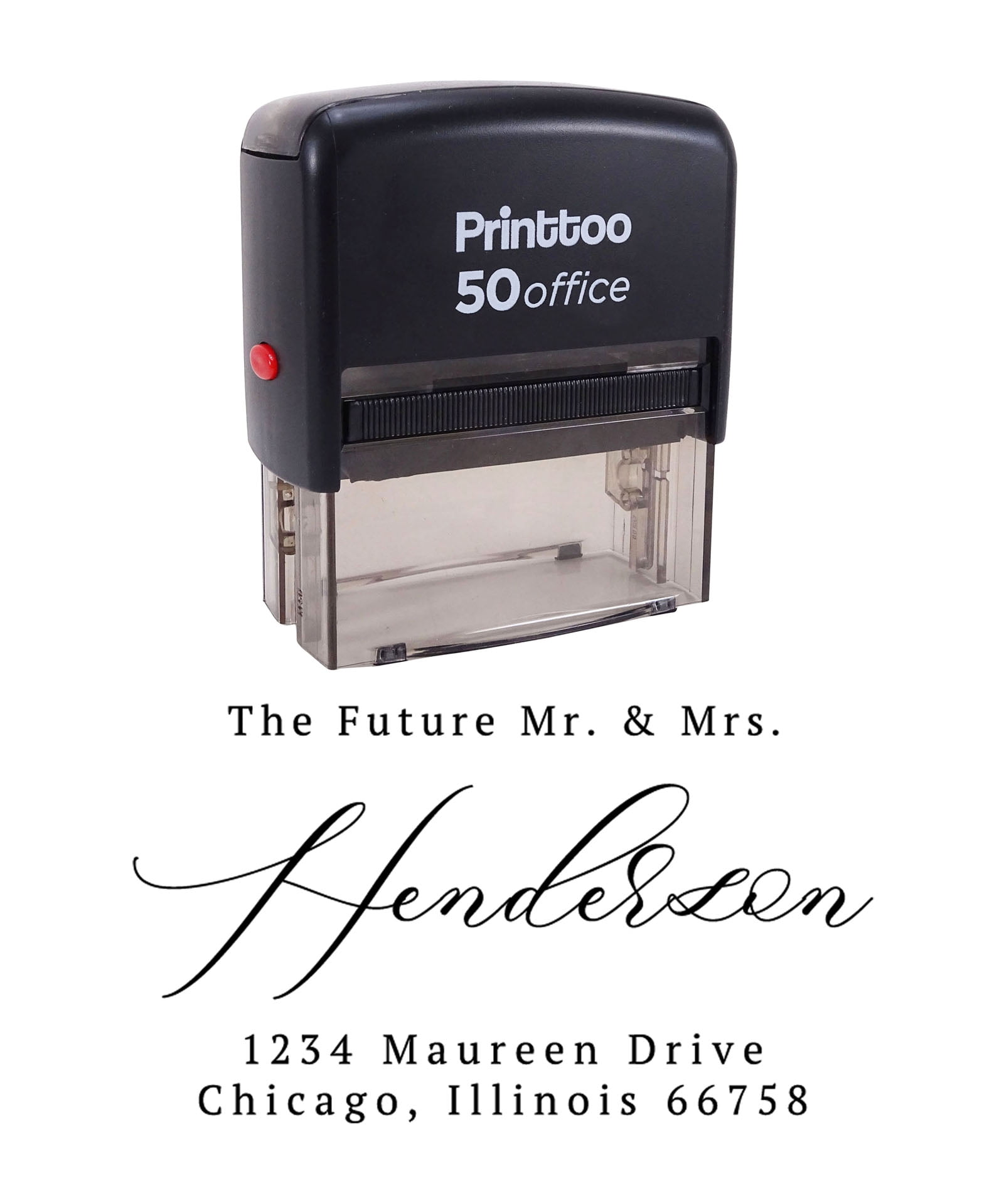 Printtoo Personalized Black Self Inking Address Stamp Custom Future ...