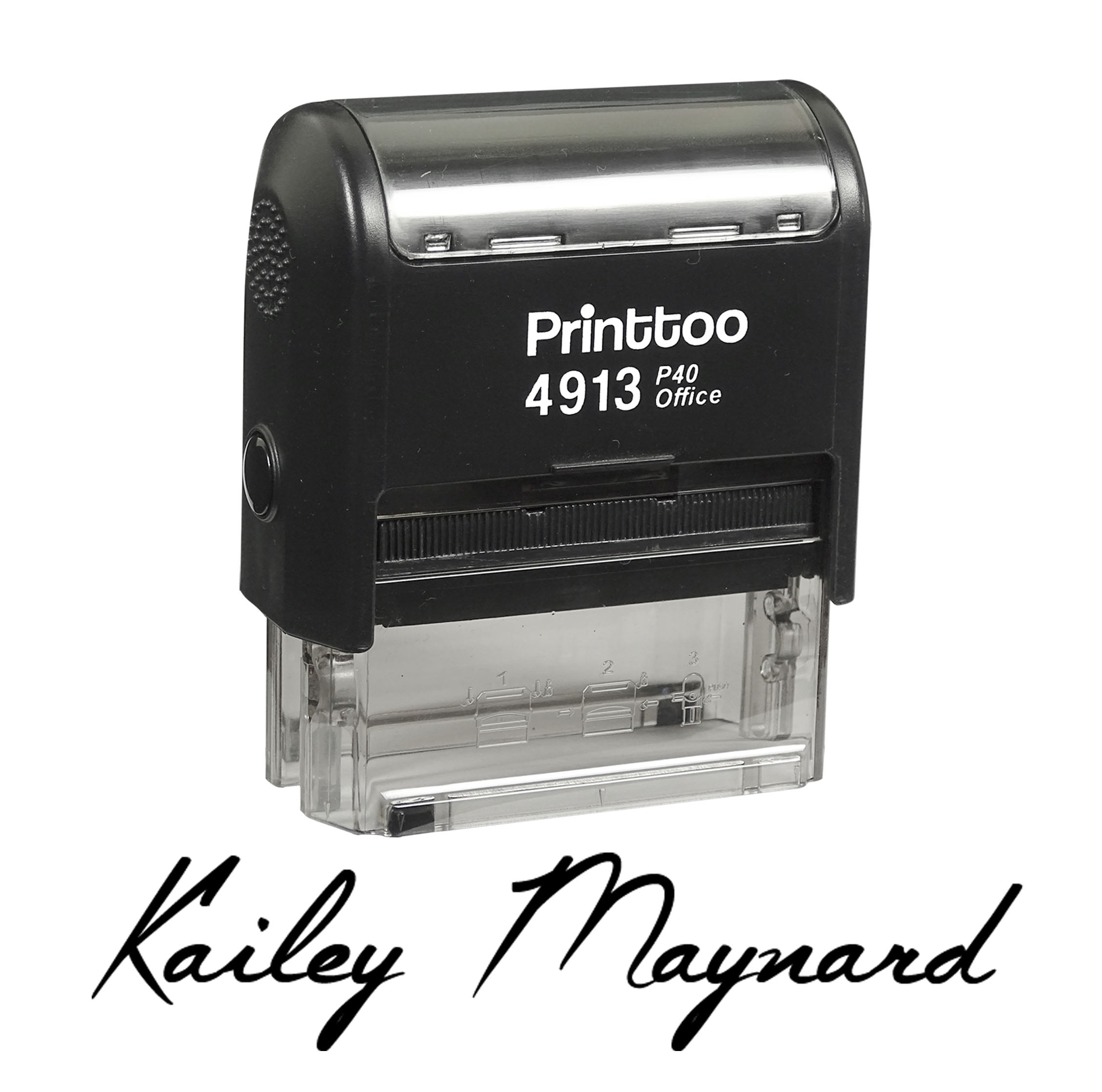 Printtoo Personalized Black Self Inking Custom Custom Signature Rubber ...