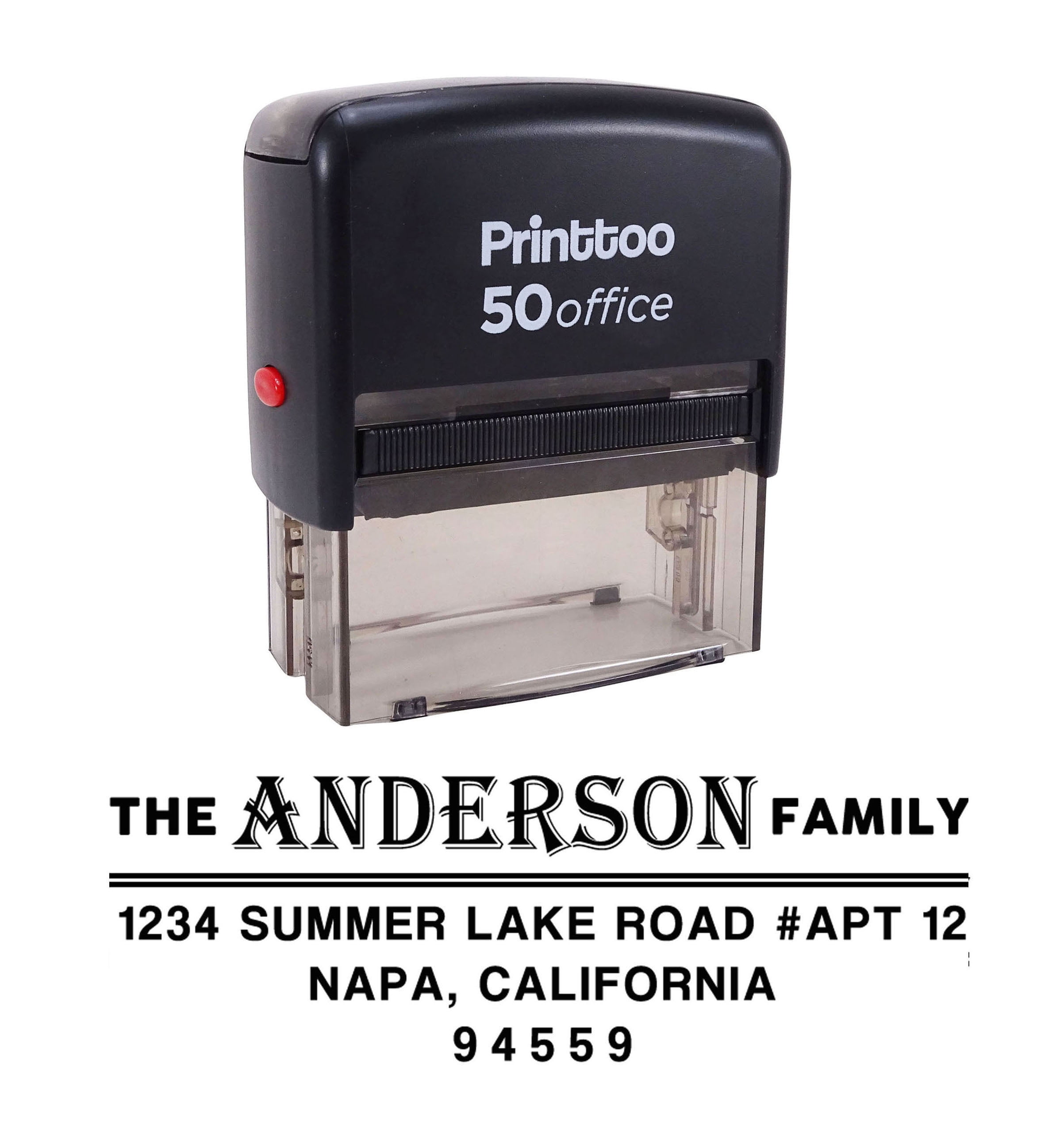 Printtoo Personalized Black Self Inking Housewarming Stamp Custom ...