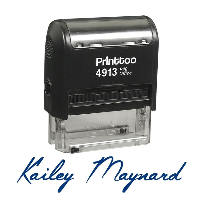 Printtoo Personalized Blue Self Inking Custom Stamp Custom Signature ...