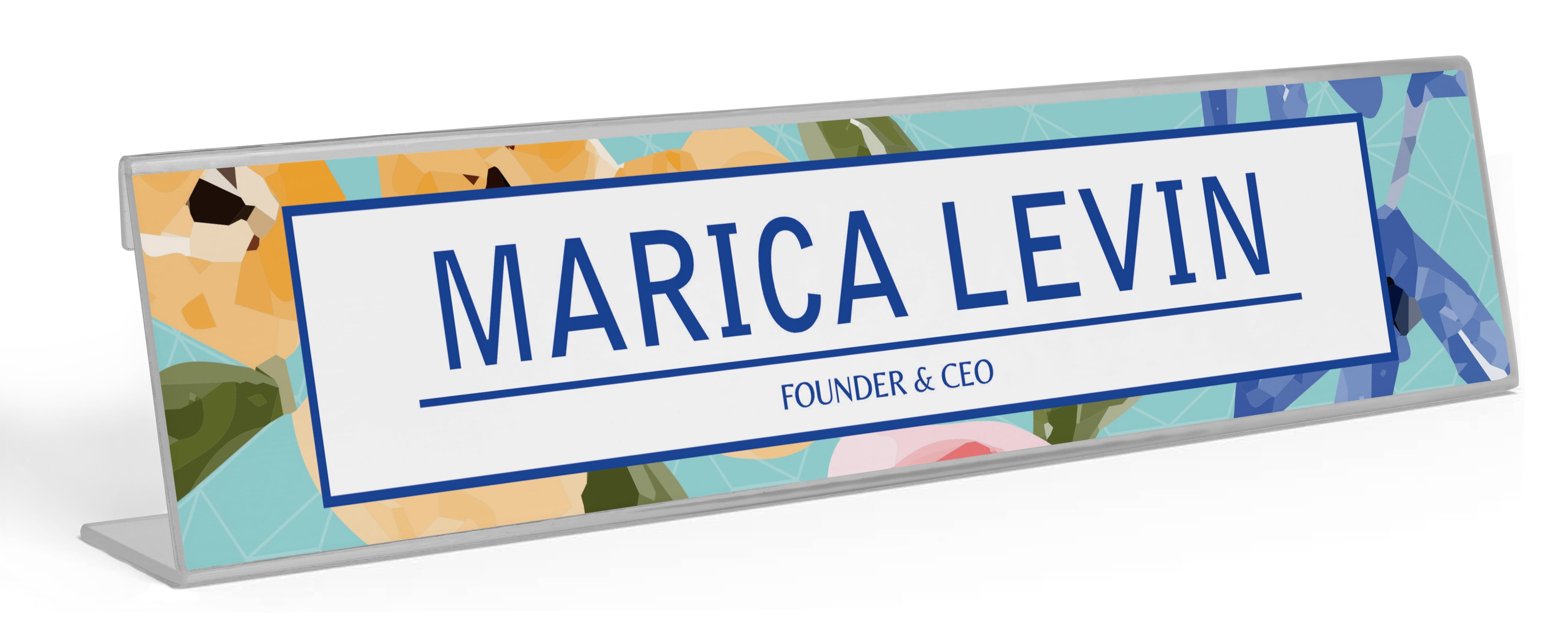 Printtoo Personalized Desk Name Plate Pretty Abstract Custom Acrylic ...