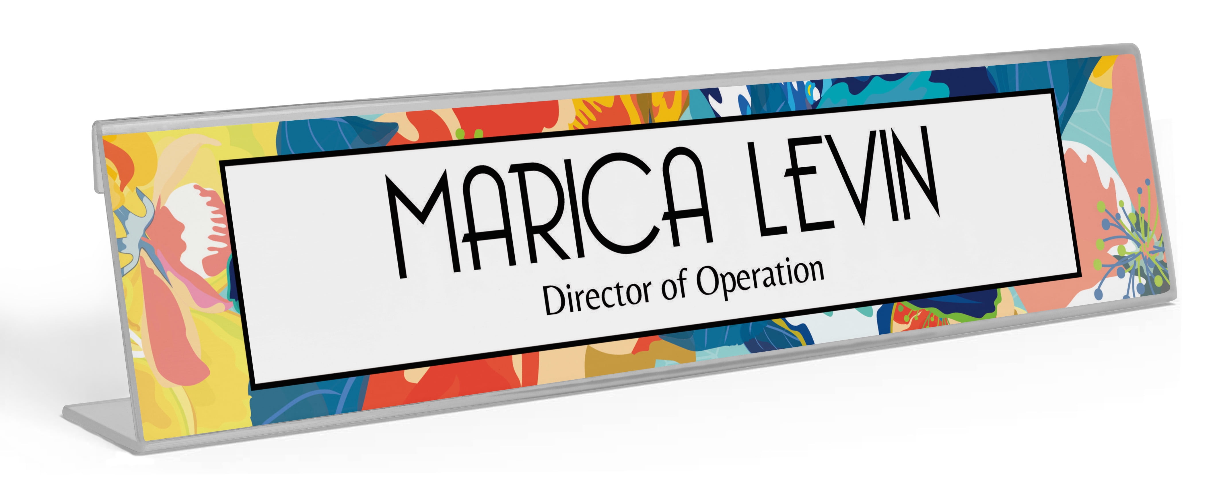 Printtoo Personalized Desk Name Plate Pretty Abstract Print Custom ...