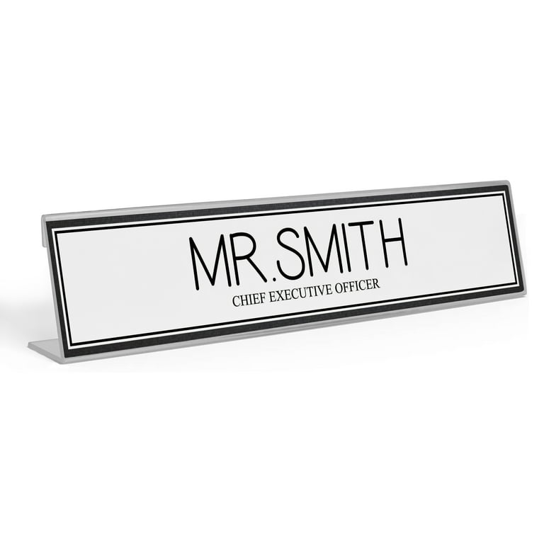 Printable Office Name Plates Customizable Desk Name Plate By KnotHead