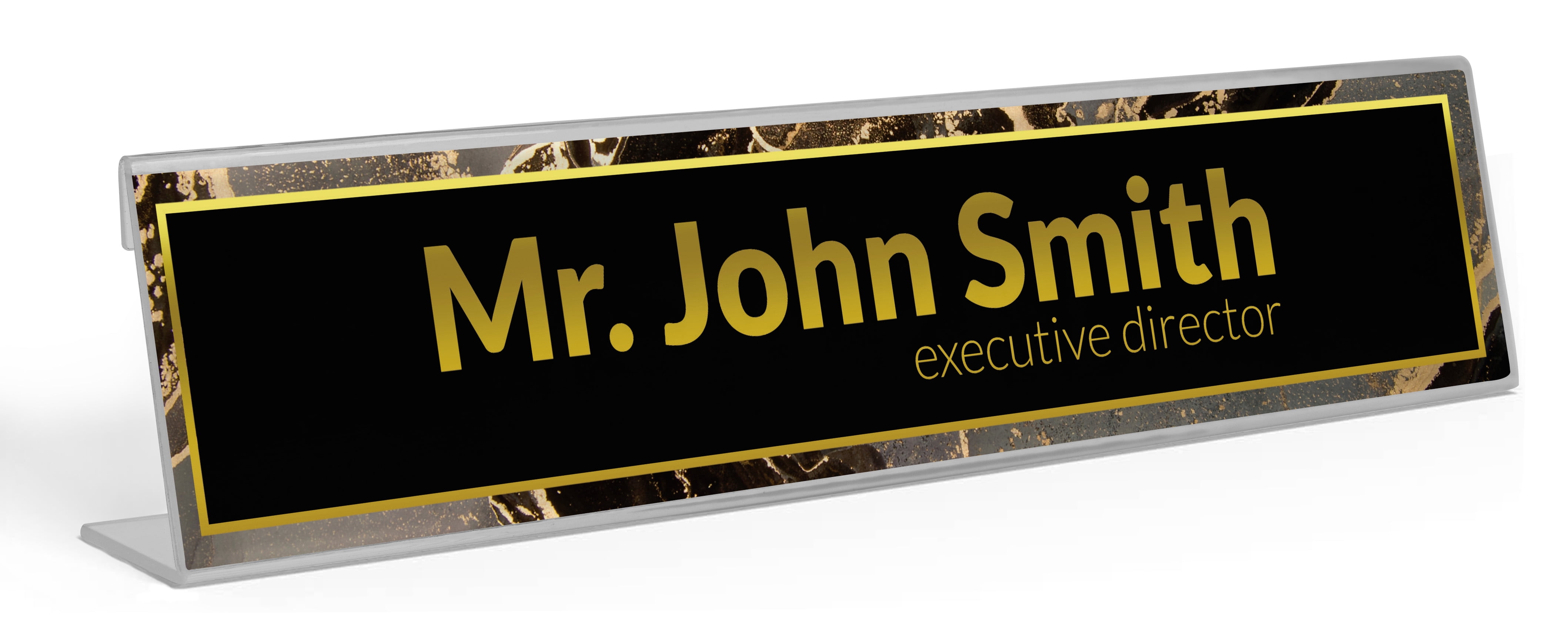Printtoo Personalized Desk Name Plate Pretty Marble Custom Acrylic ...