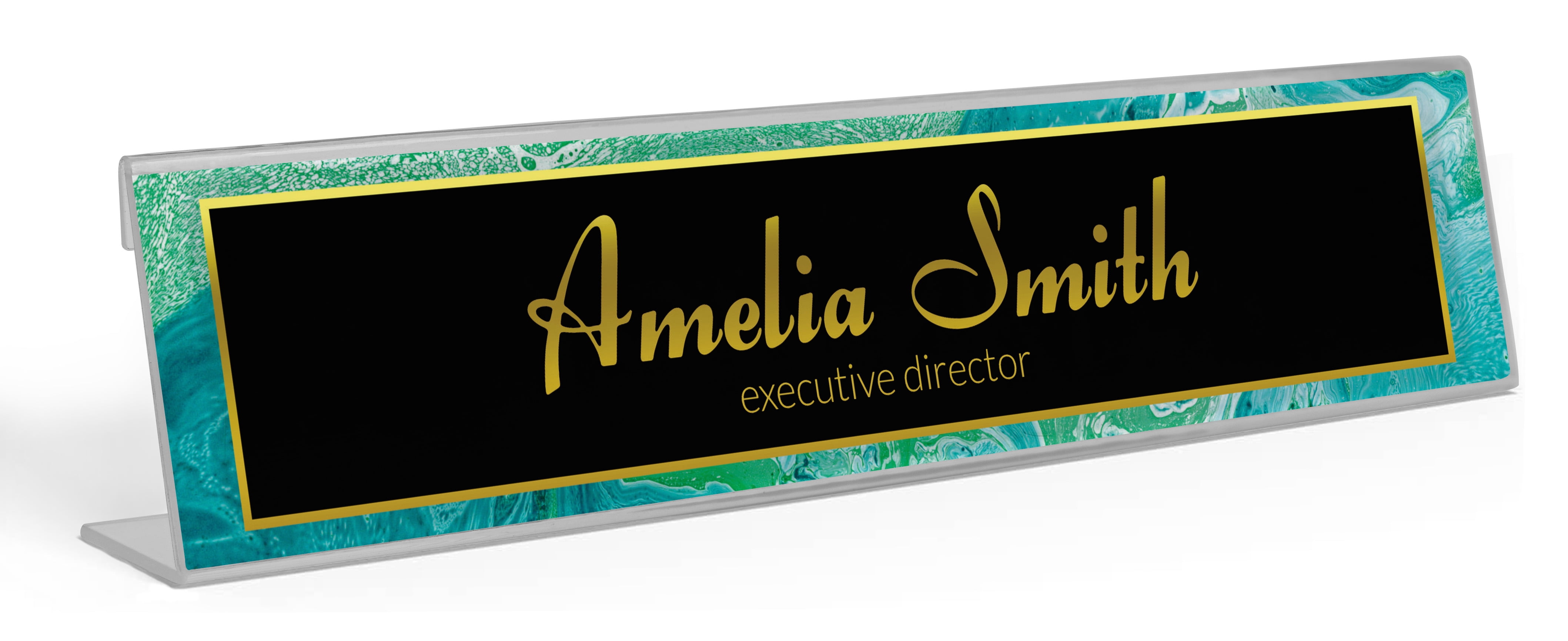 Printtoo Personalized Desk Name Plate Pretty Ocean Custom Acrylic ...