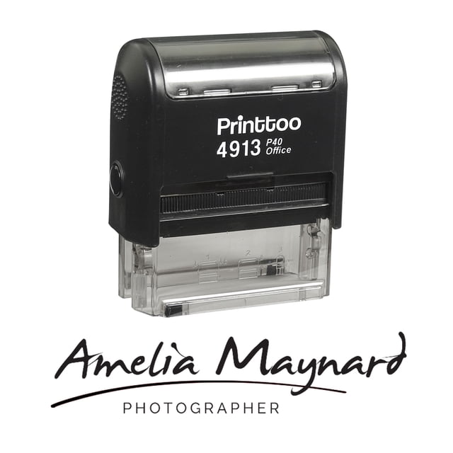 Printtoo Personalized Self Inking Custom Stamp Custom Signature Rubber ...