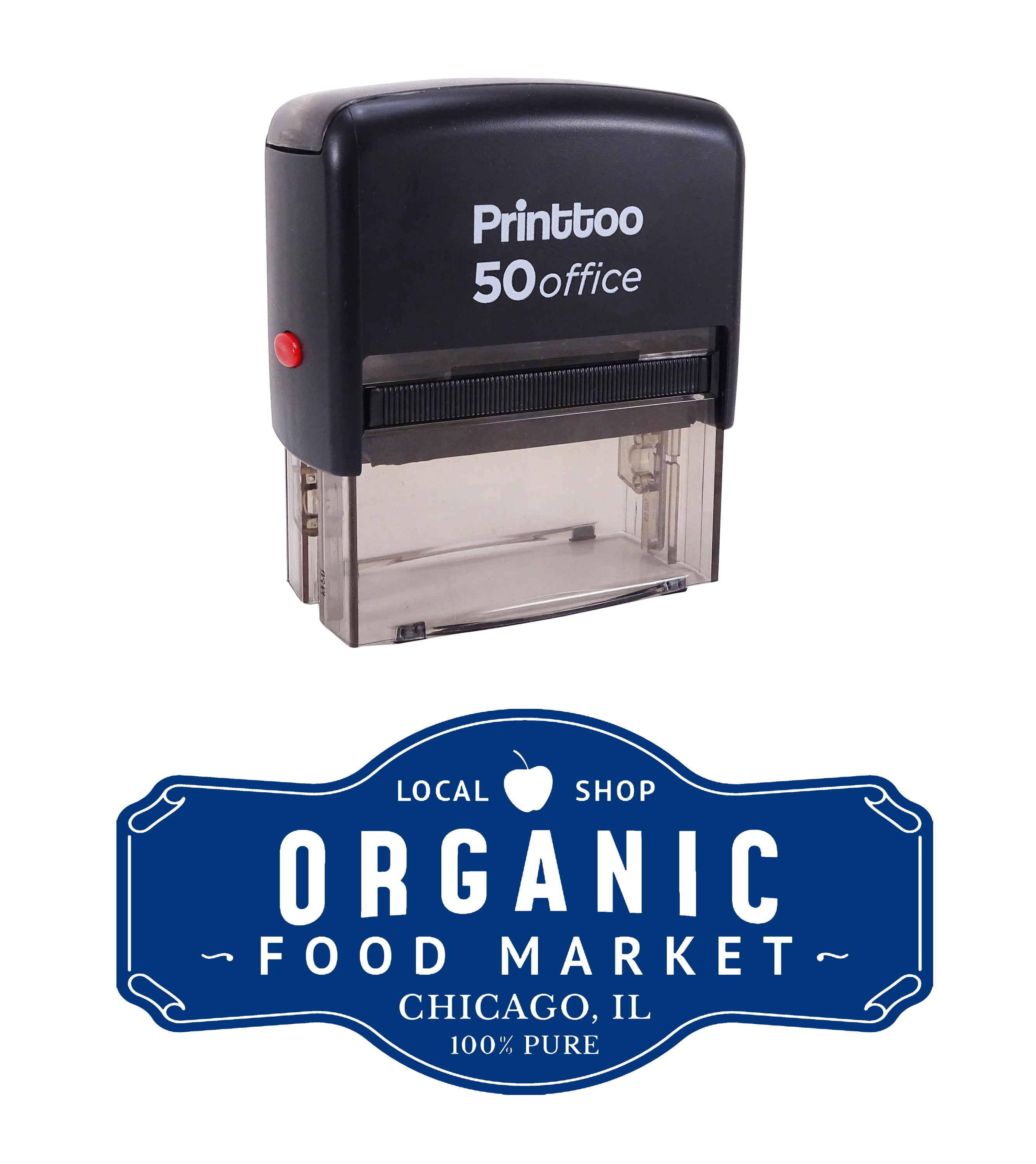 Printtoo Personalized Self Inking Custom Text Shop Address with Logo ...