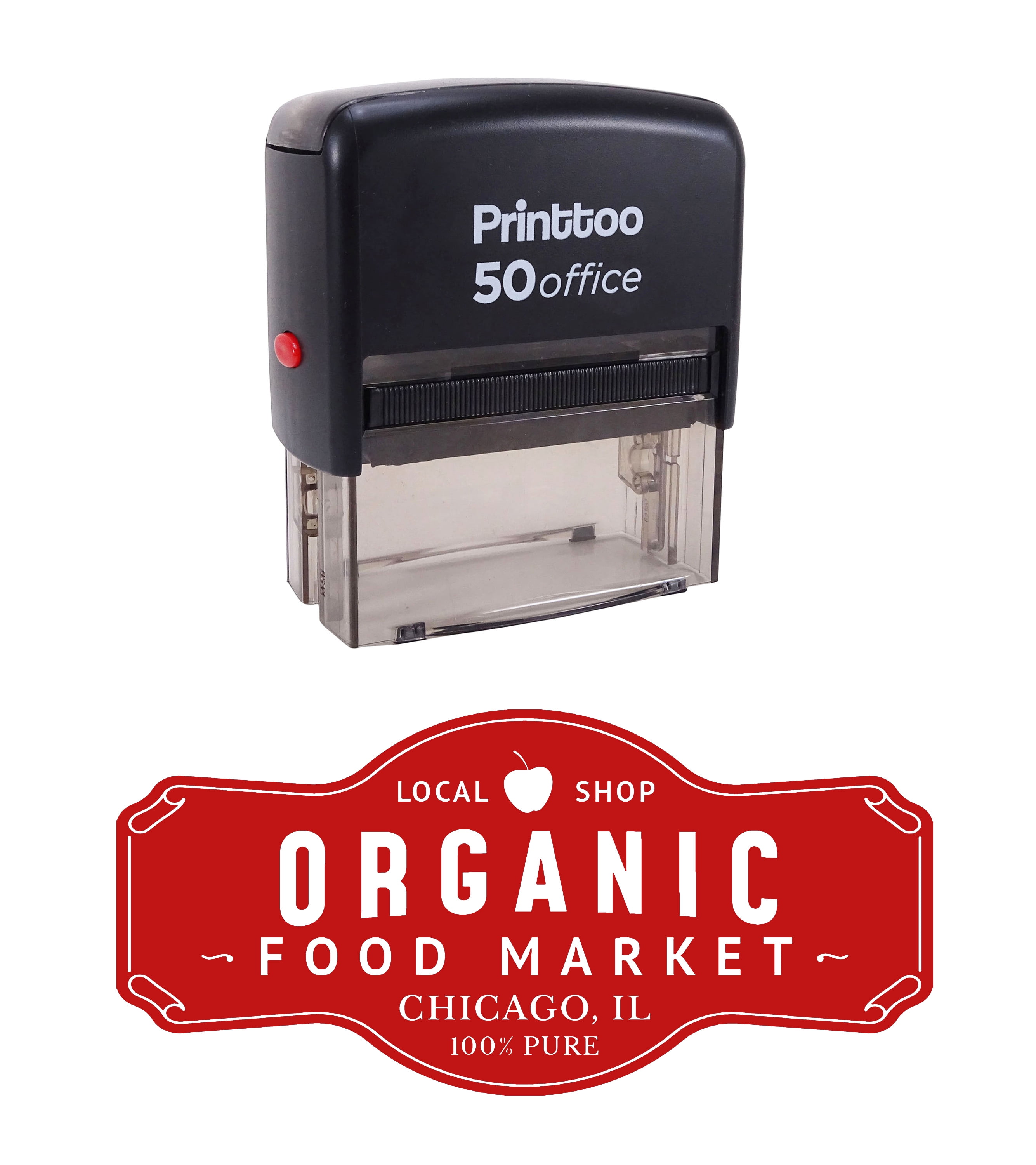 Printtoo Personalized Self Inking Custom Text Shop Address with Logo ...